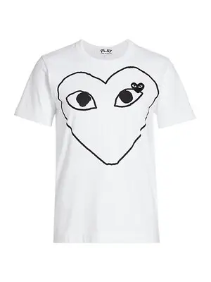 Play Comme Des Garcon Eye Heart Cotton T-shirt