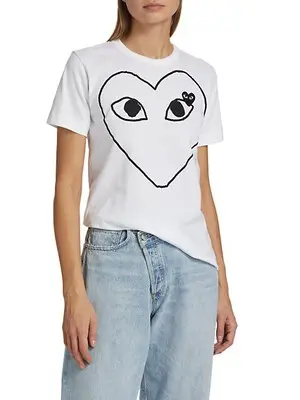 Play Comme Des Garcon Eye Heart Cotton T-shirt