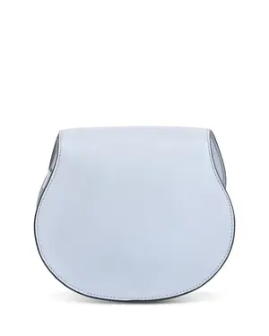 Chloé Marcie Small Saddle Bag - Graceful Blue/gold