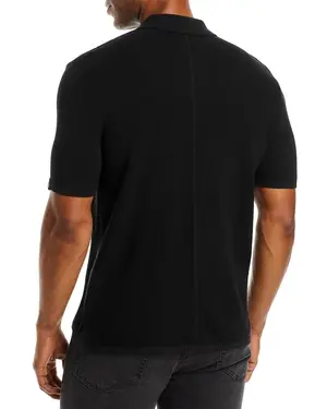 Rag & Bone Harvey Knit Polo Shirt - Black