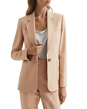 REISS Reiss Ember Single Breasted Blazer Camel