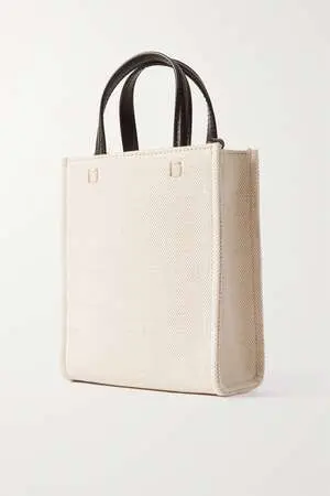 Givenchy G-tote Mini Leather-trimmed Printed Canvas Tote - Beige