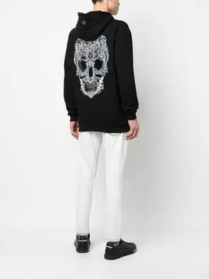 Philipp Plein Baroque Skull Cotton Hoodie
