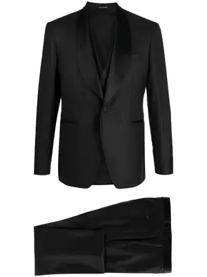 Tagliatore Single-breasted Three-piece Suit - Black
