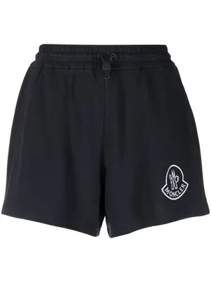 Moncler Drawstring Cotton Shorts - Blue