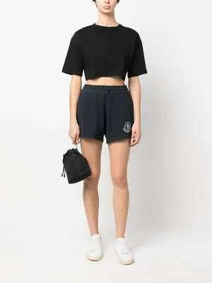 Moncler Drawstring Cotton Shorts - Blue