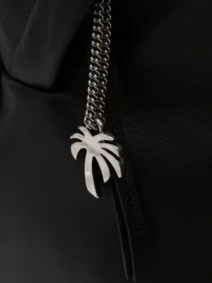 Palm Angels Logo-print Leather Backpack