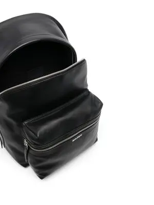 Palm Angels Logo-print Leather Backpack