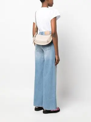 Isabel Marant Étoile Oskan Moon Leather Shoulder Bag - Neutrals