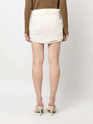 Jacquemus Asymmetric Mini Skirt - Neutrals