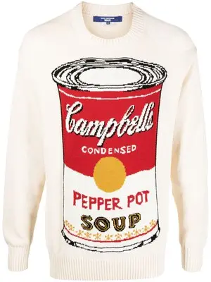 Junya Watanabe X Andy Warhol Graphic Jumper - Neutrals