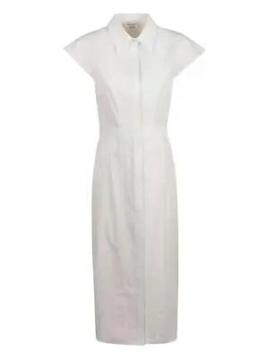 Alexander McQueen Collared Midi Shirt Dress
