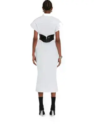 Alexander McQueen Collared Midi Shirt Dress