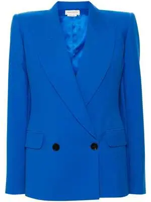 Alexander McQueen Double-breasted Blazer - Blue