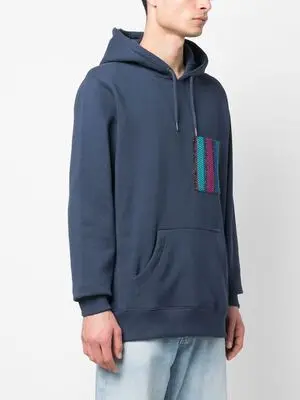 BENJAMIN BENMOYAL Striped-patch Organic-cotton Hoodie