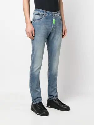 Philipp Plein Hexagon Straight Leg Jeans