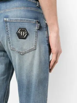 Philipp Plein Hexagon Straight Leg Jeans