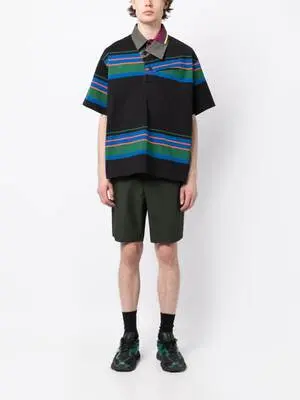 Kolor Pleated Wide-leg Tailored Shorts