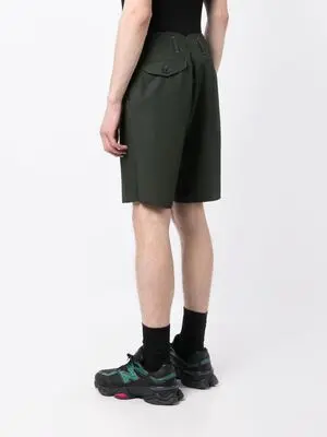 Kolor Pleated Wide-leg Tailored Shorts