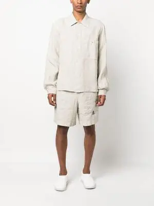 Nick Fouquet Decorative-stitching Linen Shirt