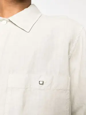 Nick Fouquet Decorative-stitching Linen Shirt