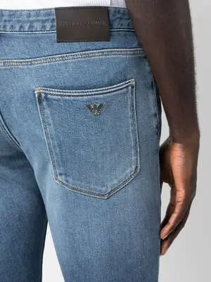 Emporio Armani Slim-fit Faded Jeans