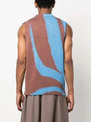 JIL SANDER Abstract-print Cotton Vest