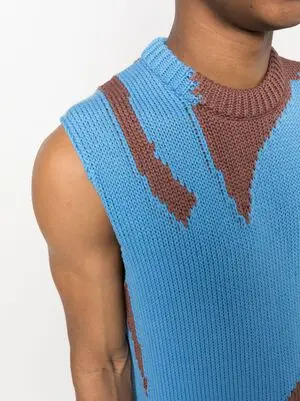 JIL SANDER Abstract-print Cotton Vest