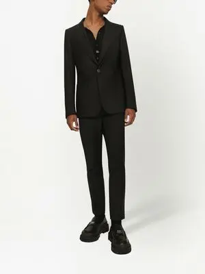 Dolce & Gabbana Portofino Single-breasted Wool-silk Blazer - Black