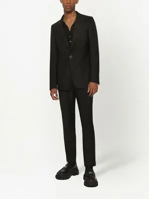 Dolce & Gabbana Portofino Single-breasted Wool-silk Blazer - Black