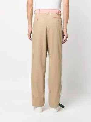 Palm Angels Drawstring-waist Straight-leg Trousers