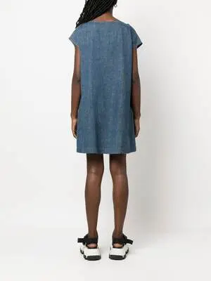 Moschino Stripe-panel Denim Dress