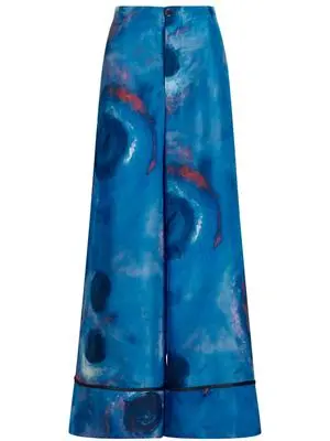 Marni High-waist Wide-leg Trousers - Blue
