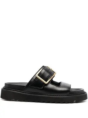 Zadig&Voltaire Cecilia Alpha Leather Sandals - Black