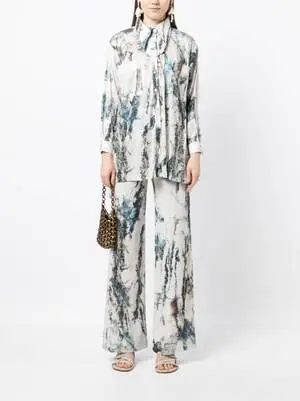SAIID KOBEISY Sequin Graphic Print Shirt