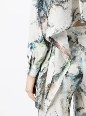 SAIID KOBEISY Sequin Graphic Print Shirt