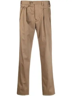 LARDINI Pleated Straight-leg Trousers