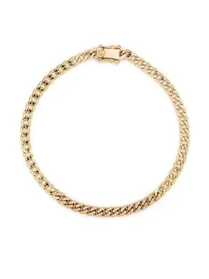 Ef Collection 14kt Yellow Diamond Curb Chain Bracelet - Gold