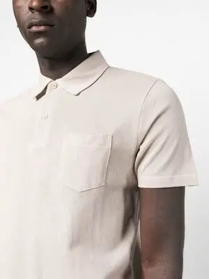 Sunspel Short-sleeve Cotton Polo Shirt - Neutrals