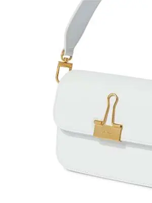 Off-White Binder Clip Shoulder Bag - White