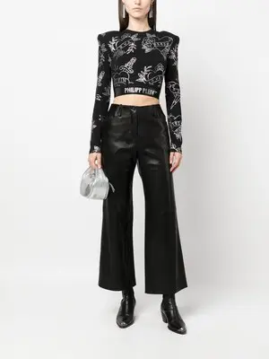 Philipp Plein Crystal-embellished Top