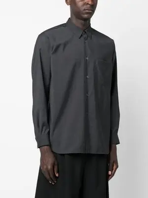 Comme Des Garçons Long-sleeve Wool Shirt - Grey