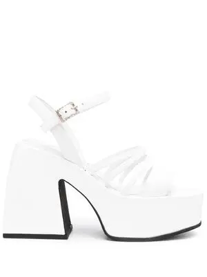 NODALETO Bulla Chibi 110mm Platform Sandals - White