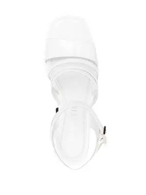 NODALETO Bulla Chibi 110mm Platform Sandals - White