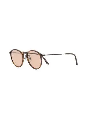 Giorgio Armani Tortoiseshell Round-frame Sunglasses