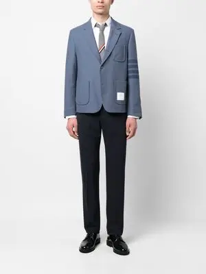 Thom Browne Striped-sleeve Cotton Blazer