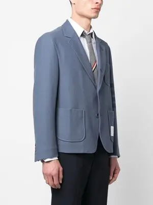 Thom Browne Striped-sleeve Cotton Blazer