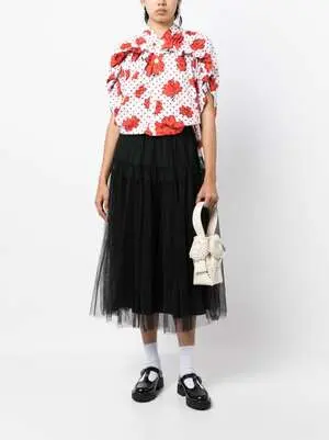 COMME DES GARÇONS TAO Printed Ruffle-detail Shirt