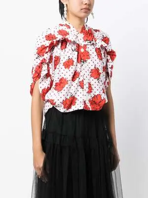 COMME DES GARÇONS TAO Printed Ruffle-detail Shirt