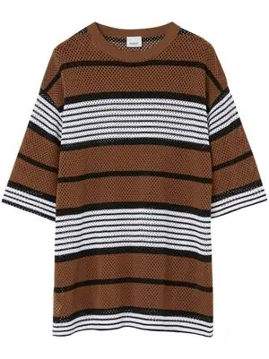 Burberry Stripe-print Oversized T-shirt